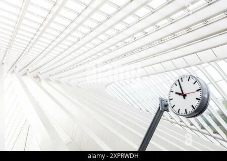 Clock of Liège-Guillemins central station, designed by architect ...