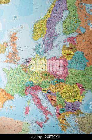 Map of Europe, European location , European countries on the map Stock ...