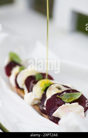cheeses and beetroot sandwich Stock Photo - Alamy