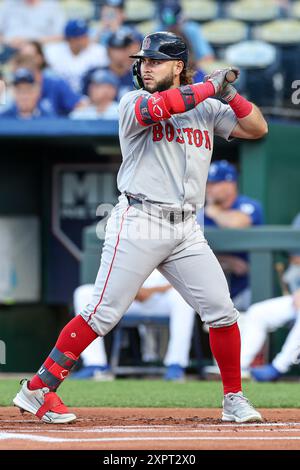 Boston Red Sox outfielder Wilyer Abreu celebrates wth infielder Andruw ...