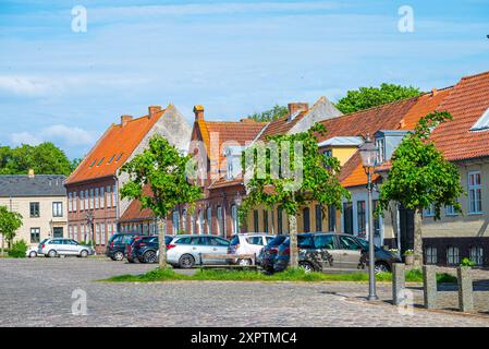 Beautiful buildings in town of Praesto in Denmark Stock Photo - Alamy