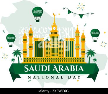 Saudi Arabia National Day Social Media Banner Template Stock Vector ...