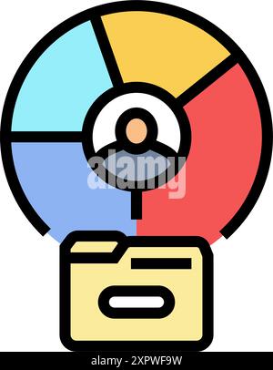 customer segmentation technical sales engineer glyph icon vector ...