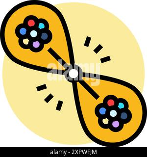 quantum entanglement unsolved mystery color icon vector. quantum ...