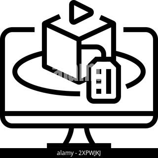 product demonstration technical sales engineer line icon vector ...