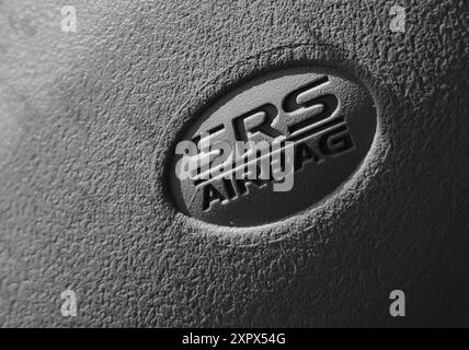 Safety airbag sign in the car Stock Photo - Alamy