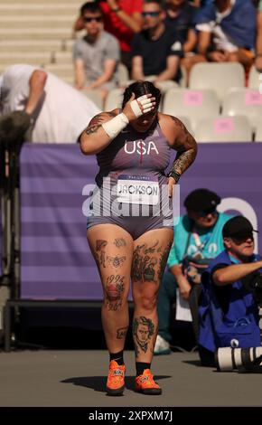 Chase Jackson of United States in the Women Shot Put during the World ...