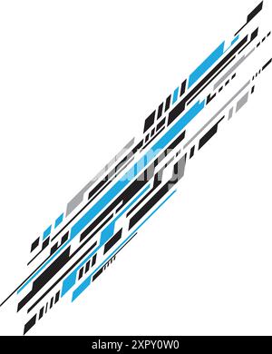 Sports stripes, car stickers black color. Racing decals Stock Vector ...