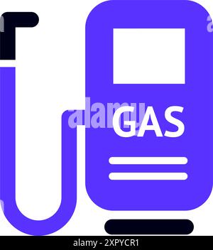 Modern roadside gas station vector, showing clean line-art outline and ...