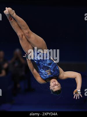 Emilia Nilsson Garip of Sweden competes during the women's 3m ...