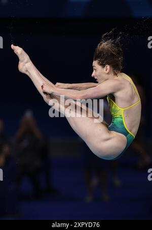 Maddison Keeney of Australia competes in the women's 1m springboard ...
