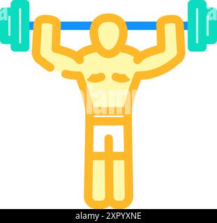 hamstring curls fitness exercise leg line icon vector illustration ...