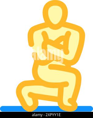 upright rows arm fitness exercise color icon vector illustration Stock ...