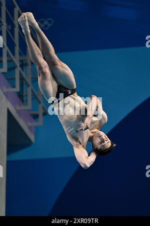 Osmar Olvera Ibarra of Mexico competes in the men's 1m springboard ...