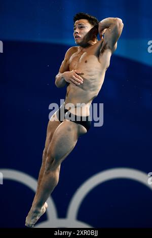 Jordan Houlden of Britain competes in the men's 3m springboard diving ...