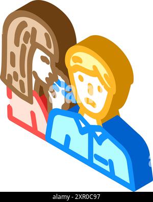 hearsay evidence crime isometric icon vector. hearsay evidence crime ...