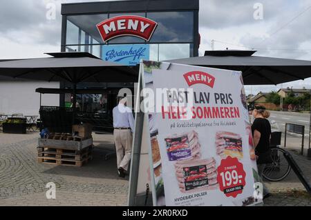 Copenhagen/ Denmark/08 August 2024/ Meny grocery store in danish ...
