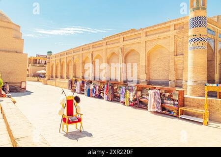 Street bazaar in Ichan Kala, Khiva's Inner Town. Khiva, Uzbekistan ...