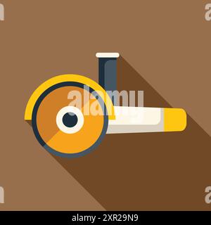 Angle grinder lying with its shadow on white background Stock Vector ...