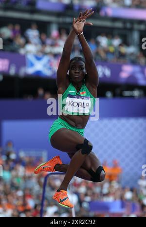 Marthe Koala of Burkina Faso competes during Women's Long Jump Final of ...