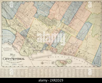 Map of Montreal, 1898 Stock Photo - Alamy
