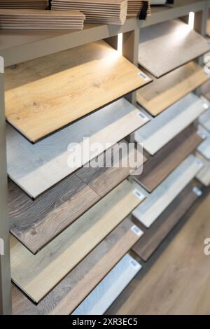Tile samples displayed in hardware store Stock Photo - Alamy