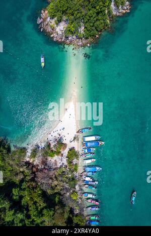 Aerial view of Koh Pakbia or Phak Bia island in Krabi, Thailand Stock ...