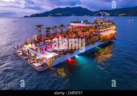 Aerial view of floating beach club in Phuket, Thailand Stock Photo - Alamy