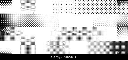 Bitmap pixelated striped pattern. Glitched halftone grunge texture ...