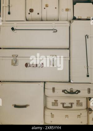 Metal rusty suitcases - vintage decoration for interior or garden Stock ...