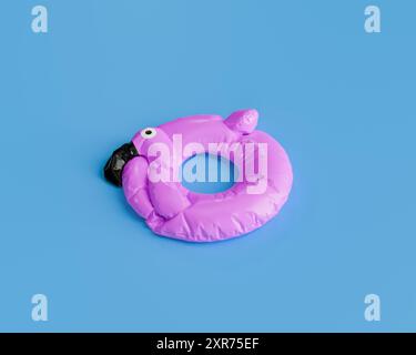 3d rendering of a summer concept with a deflated beach ball like a ...