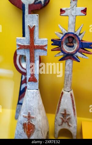 Fang culture crosses, Equatorial Guinea, 1900-1950, wood and pigments ...
