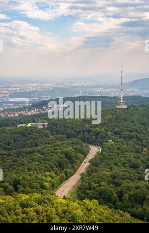 The City views of Stuttgart from a high Overlook, Stuttgart, Germany ...