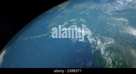 Gulf of Alaska in earth planet. Aerial View Stock Photo - Alamy