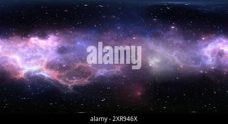 360° view of Space background with nebula and stars. Environment 360 ...