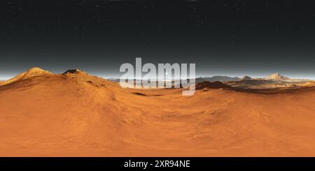 360° view of 360 Equirectangular projection of Mars, HDRI environment ...