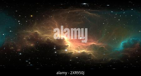 360° view of Space background with nebula and stars. Environment 360 ...