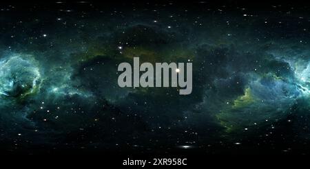 360° view of Space background with nebula and stars. Environment 360 ...