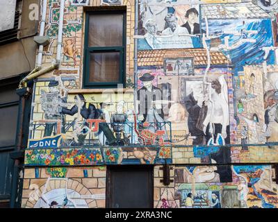 A mural on a building in Scarborough, Yorkshire, UK Stock Photo - Alamy