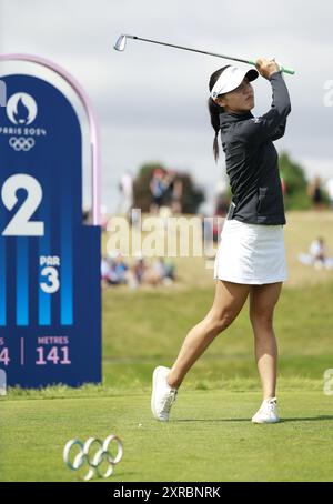 Lydia Ko of New Zealand competes during the first round of the Women's ...