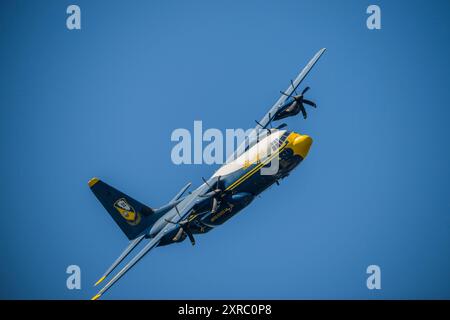 The Blue Angels C-130 Hercules plane Fat Albert flying at the Boeing ...