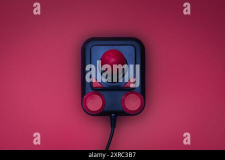 Classic retro gaming joystick controller isolated Stock Photo - Alamy