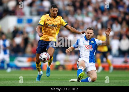 Derby County's Kayden Jackson (left) and Blackburn Rovers' Dominic Hyam ...