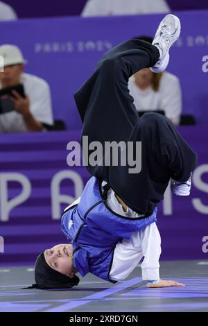 Ami Yuasa of Japan known as B-girl Ami celebrates after winning the ...