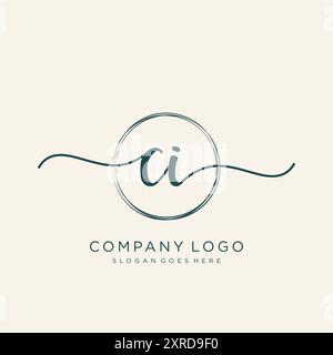 CI Initial Handwriting Logo Stock Vector Image & Art - Alamy