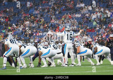 Carolina Panthers quarterback Jack Plummer (16) looks to pass during an ...