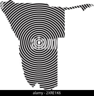 Namibia map. Blank vector map of the country with regions. Borders of ...