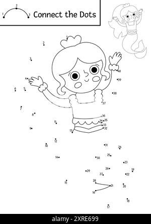 Dot to Dot Princess Coloring Page for Kids Stock Vector Image & Art - Alamy