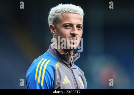 Ethan Ampadu of Leeds United arrives before the Derby County v Leeds ...