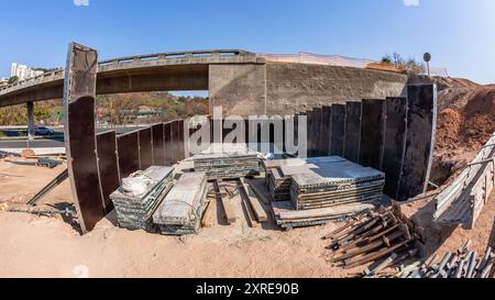 Industrial Road Highway Expansion of Ramp Flyover foundations panels ...